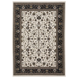 Style Haven Victoria Classic Traditional Ivory/ Navy Area Rug - Bed ...