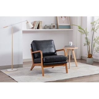 Modern Solid Wood Accent Chair Lounge Chair-29.92"H x 25.59"W - Bed ...