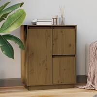 vidaXL Sideboard 23.6"x13.4"x29.5" Solid Wood Pine - Bed Bath & Beyond ...