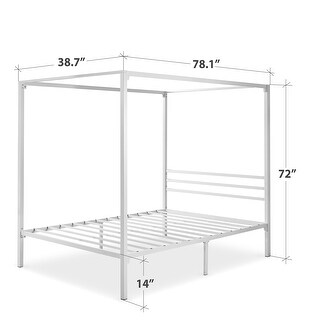 Furniture of america karis contemporary grey metal canopy bed store