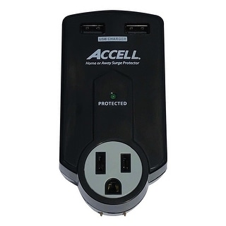 Accell d080b-011k home or away power station 3-outlet travel surge ...