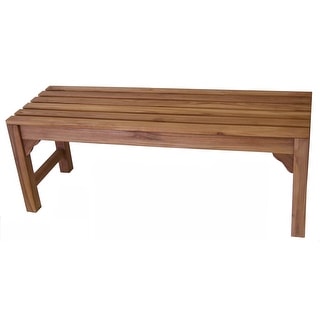 Teak Bench Backless for the Garden - Bed Bath & Beyond - 40949759