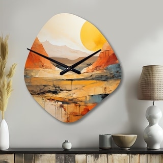 Bold Landscape Canyon Desert VII - Canyon Wall Clock in Asymmetrical ...