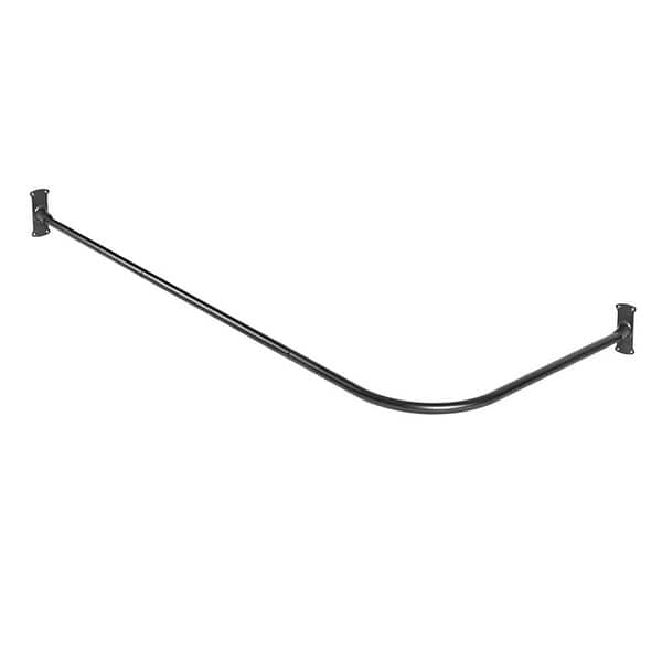 Utopia Alley 68x28in Rustproof Aluminum L-Shaped Corner Shower Curtain ...