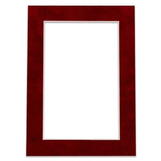 6x8 Mat Bevel Cut for 4x5 Photos - Acid Free Bright Red Suede Precut ...