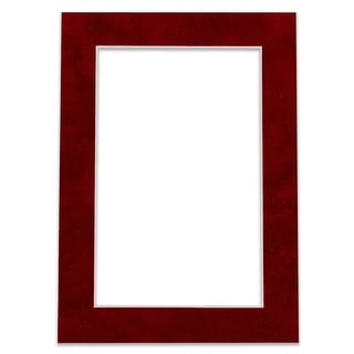 8x16 Mat Bevel Cut for 6x12 Photos - Acid Free Bright Red Suede Precut ...