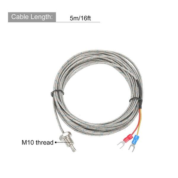Temperature Sensor M10 Thermocouple J Type 16ft 0 - 750 Celsius Degree ...