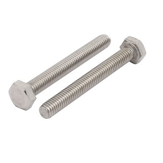M6x50mm 304 Stainless Steel Hex Head Left Hand Thread Screw Fastener ...