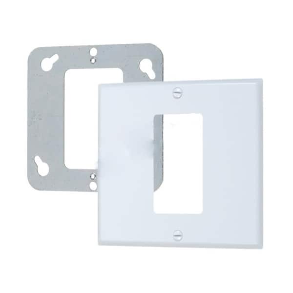 Square White Electrical Switch Plate Plastic American Imaginations ...