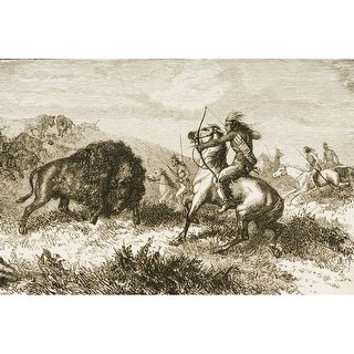 American Indians Buffalo Hunting. From American Pictures Drawn With Pen ...