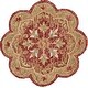 4' Round Rustic Red Scalloped Edge Area Rug - 3'6" - Bed Bath & Beyond ...