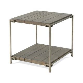 Living Room End Side Table Metal Frame Coffee Table with Open Storage ...