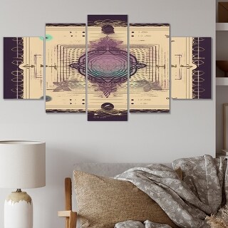 Designart "Sacred Invocation Vintage Mandala I" Christianism Multipanel ...
