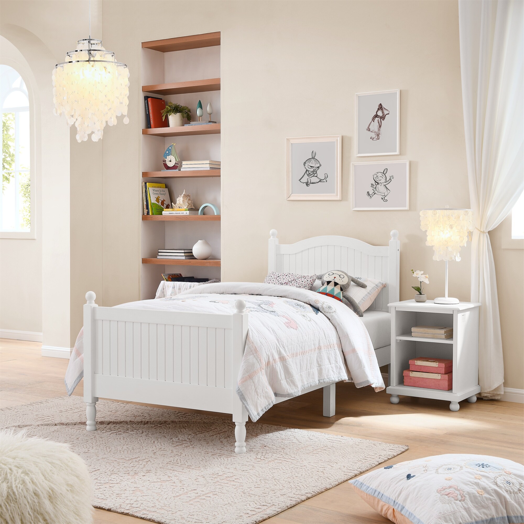 White twin frame store