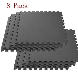 8 Pack EVA Foam Puzzle Floor Mats Interlocking Tiles - 31 sq ft - Bed ...