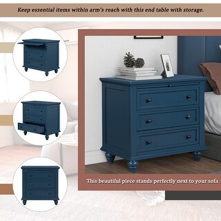 3-Drawer Storage Wood Cabinet - Bed Bath & Beyond - 36692870