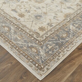 8' X 10' Tan Ivory And Gray Power Loom Area Rug - 3'6" - Bed Bath ...