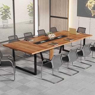 8FT Conference Table, Large Meeting Table for 10 People, Easy Assembly ...