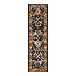Overton Hand Knotted Wool Vintage Inspired Traditional Serapi Blue ...