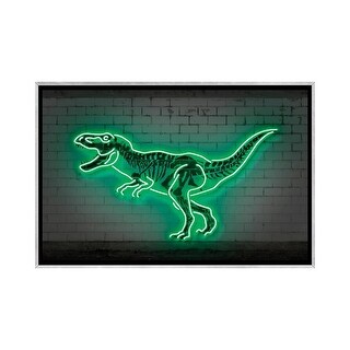 iCanvas "T-Rex Neon" by Octavian Mielu Framed - Bed Bath & Beyond ...