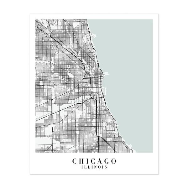 Chicago Illinois Maps Minimal Art Print/Poster - Bed Bath & Beyond ...