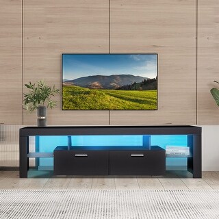 63 inch LED TV Stand Entertainment Center Storage TV Cabinet with ...