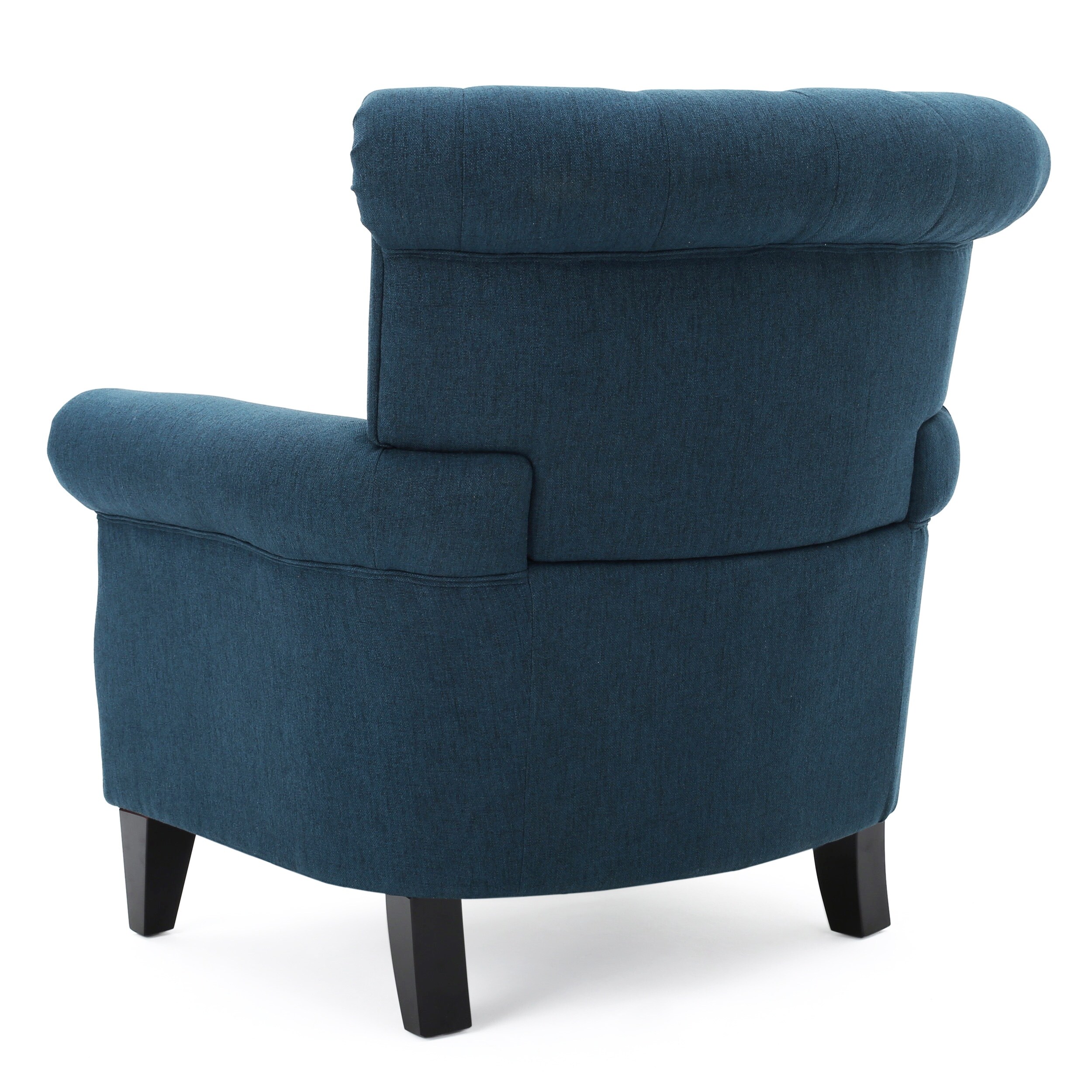 Nowell Fabric Tufted Chair Dark Grey Gray
