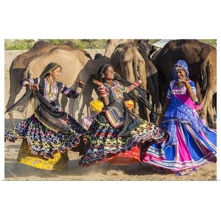 "Dancers, Pushkar Camel Fair, Rajasthan, India" Poster Print - Multi ...