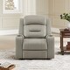 Spruce & Spring Anya Power Genuine Leather Recliner Chair Lay Flat ...