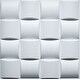 Dundee Deco White Checkered PVC 3D Wall Panels, Decorative Wall ...