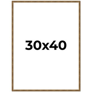 30x40 Frame Gold Kingsley Distressed Solid Wood Picture Frame Width ...