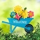 Glitzhome 30"H Metal Spring Garden Cart Yard Stake Wall Decor - Bed ...
