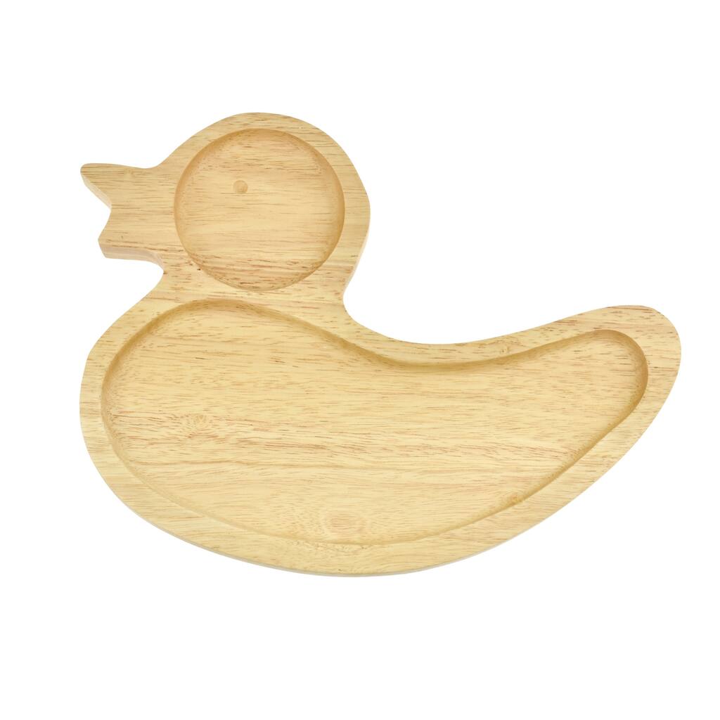 Handmade Fun Little Duck Two Section Native Natural Wood Plate with ...