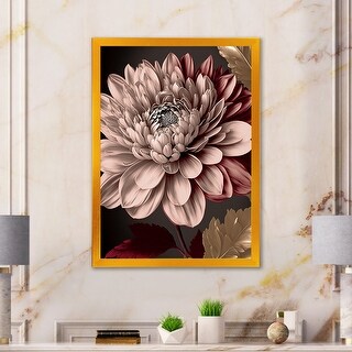Designart "Pink Vintage Glam Flower" Floral Framed Art Print - Bed Bath ...