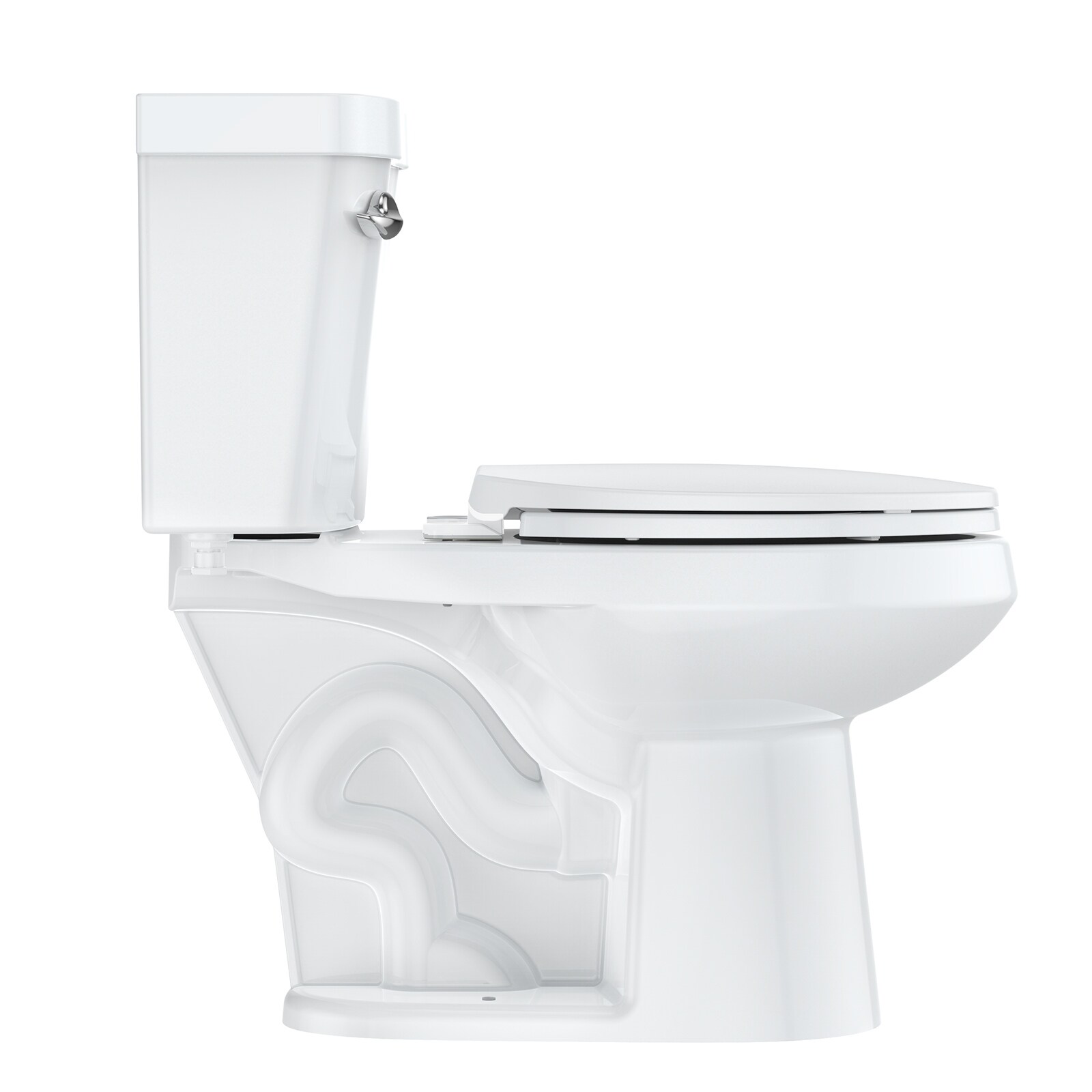 2 Piece Elongated Toilets 1.28GPF Strong Flushing