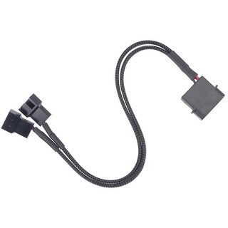 Fan Power Supply Cable 1 to 2 w Big 4 Pin Input Jack for CPU 10.6 ...