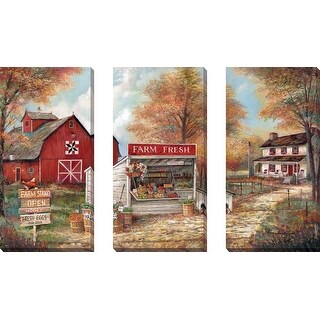 "Farm Fresh" by Ruane Manning 3 Piece Set on Canvas - Bed Bath & Beyond ...