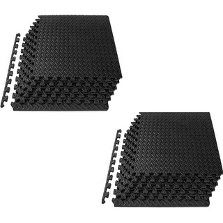 12pc Interlocking EVA Foam Exercise Mat 48 Sq Ft Gym - Bed Bath ...
