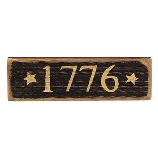 1776 with Stars Distressed Barnwood Sign - 4” high by 12” wide by .75 ...