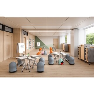 Learn Nesting Trapezoid Student Flip Desk - White Dry Erase Surface ...