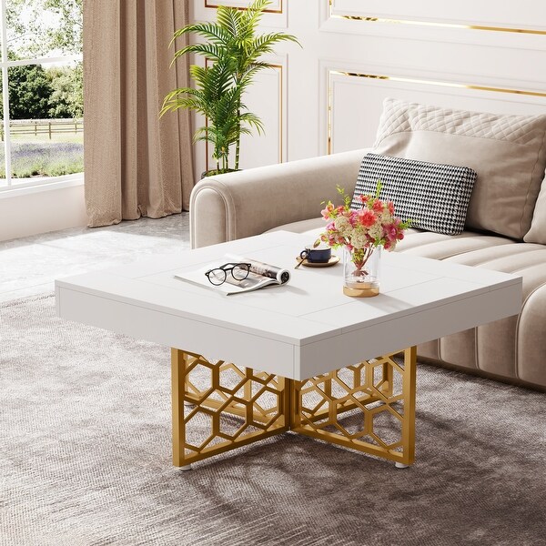 Hayden Solid Wood Square Floating Coffee Table - Bed Bath & Beyond ...
