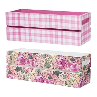 Transpac MDF Easter Crate Set of 2 Home Decorations Spring - Bed Bath ...