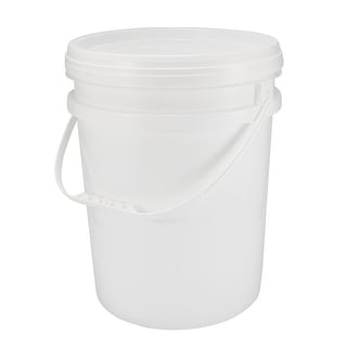 Plastic Paint Pail 4.75Gallon/18L Paint Can with Lid, White - Bed Bath ...