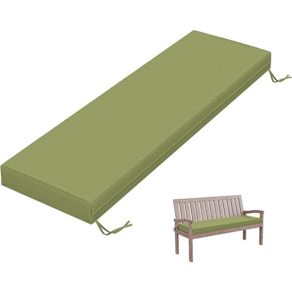 Waterproof Outdoor Bench Cushion 60x18x3.5 Inch with Tie Straps and ...