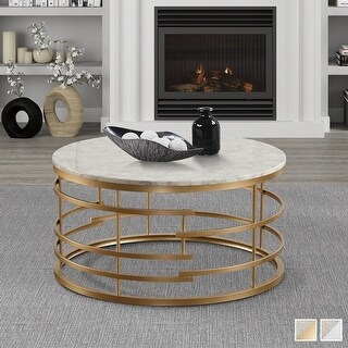 Segal Faux Marble Coffee Table - Bed Bath & Beyond - 31910587