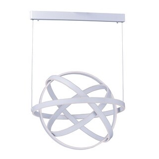 Modern Contemporary LED Pendant Gyro LED Matte White - Exact Size - Bed ...