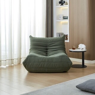 Fireside Chair Lazy Sofa Chair Bean Bag Couch Floor Dark Green Sofa ...