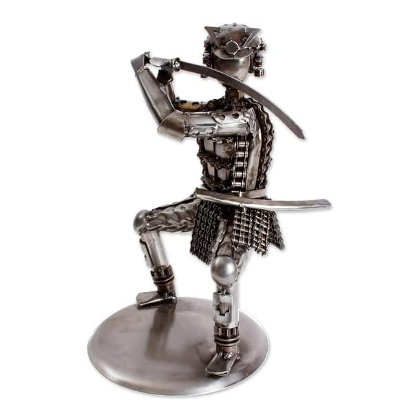 Novica Handmade Rustic Samurai Recycled Auto Parts Sculpture - Bed Bath ...