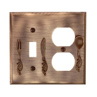 Kitchen Switchplates Antique Brass Utensil Toggle/Duplex Renovators ...