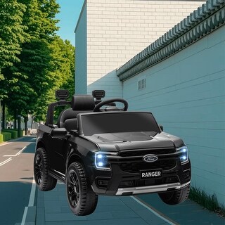 Ford Ranger 12V Electric Kids Ride-On Car with Remote Control, Storage ...